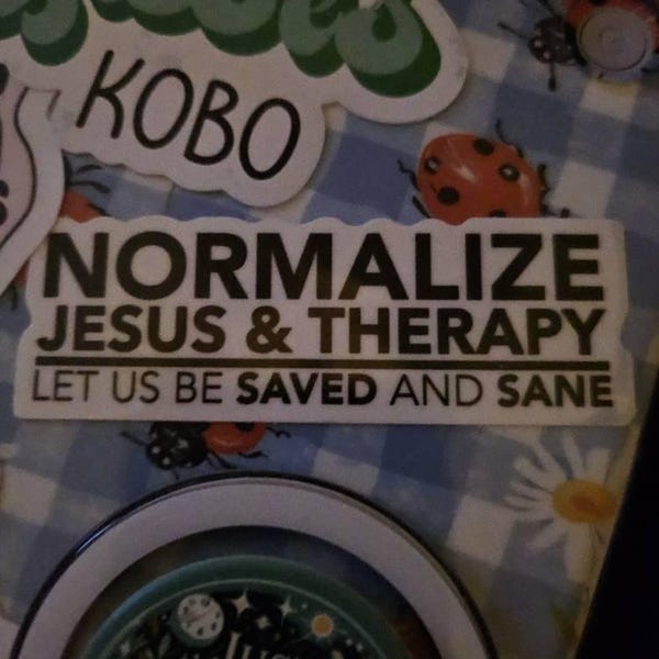 Normalize Jesus and Therapy Sticker – Faith & Mental Health Vinyl Decal ...
