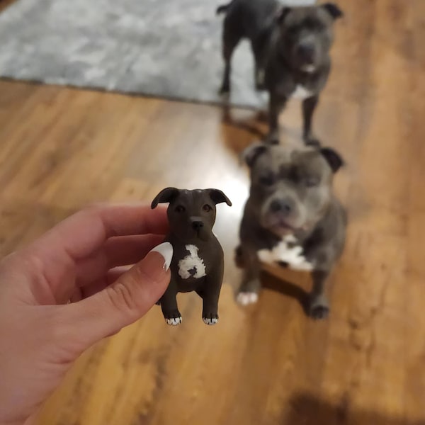 Custom Dog Wedding Cake Topper: Handmade Polymer Clay Pet Figurine ...