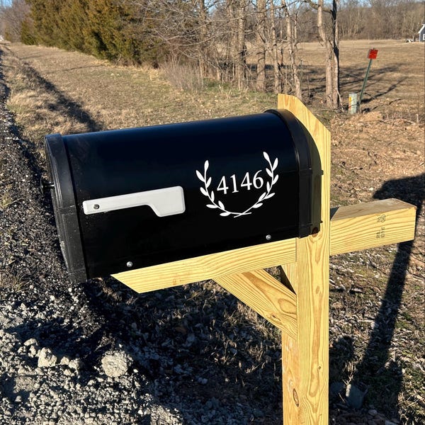 Mailbox Address Decal Custom Vinyl Decal Address Decal for Mailbox ...