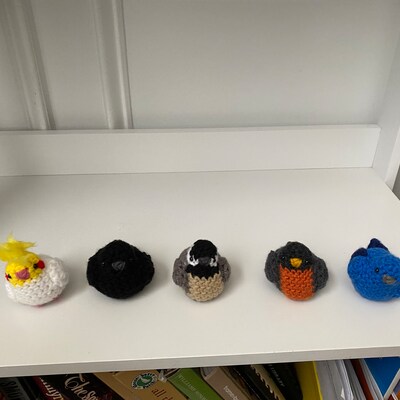 Black-capped Chickadee Bird Toy Plush Tiny Birb Amigurumi - Etsy