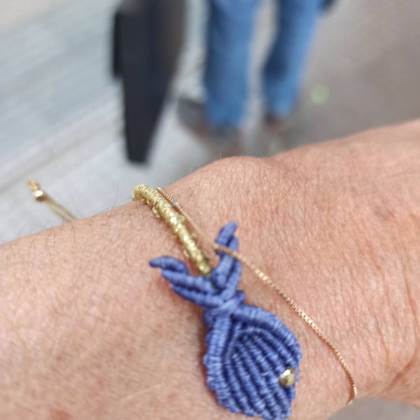 Macrame Bracelets, Macrame Fish Bracelet, Macrame Seashell Bracelet ...