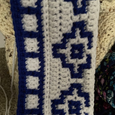 Berber Afghan Overlay Mosaic Crochet PATTERN Digital Download in ...