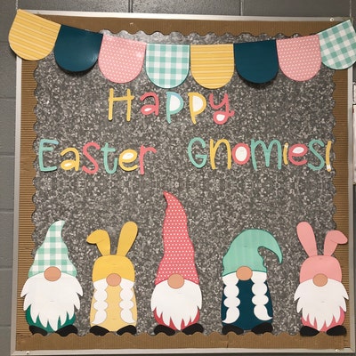 Happy Easter Gnomies Easter Bulletin Board Kit - Etsy