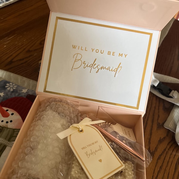 Personalized Bridesmaid Proposal Box: Hair Accessories Gift Set - Etsy