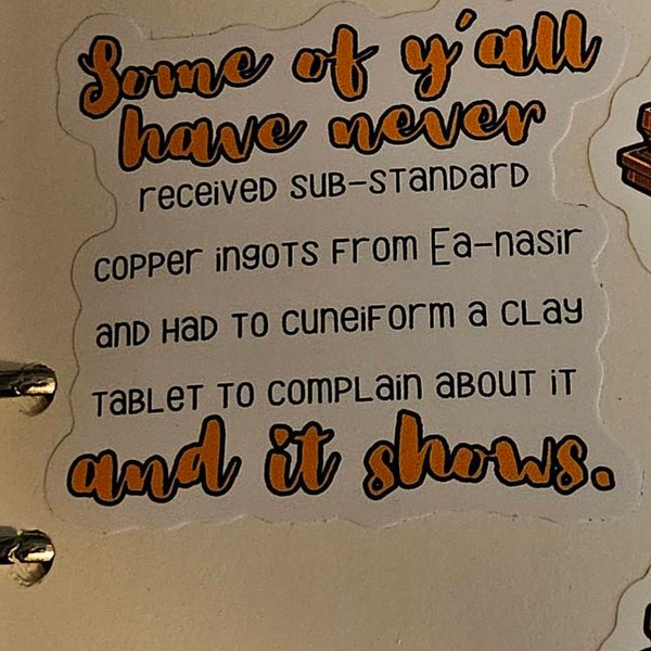 Ea-nasir Bumper Sticker | Funny Ancient History Car Decal | Keep ...