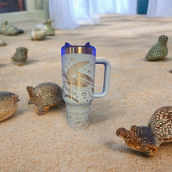 Turtle Tumbler Wrap Laser Svg, 40oz Laser Engraved Sea Baby Turtle ...