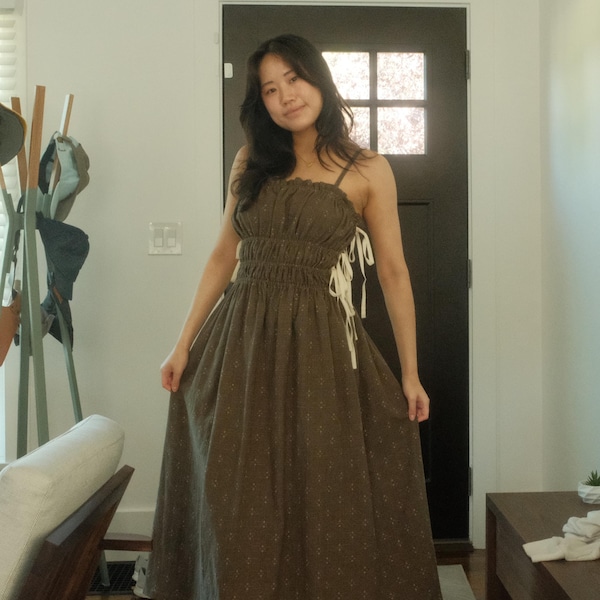 Holiday Side Tie Dress | PDF Sewing Pattern | Tie Detail, Ruched Style ...