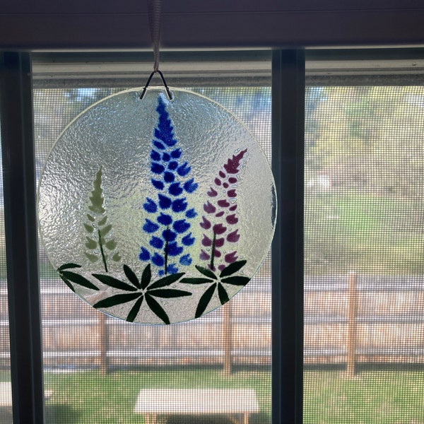 Lupine Suncatcher, Small Lupine Window Hanging, Lupines, Flowers ...
