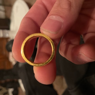 24k Gold Donut Ring. 5mm Solid Yellow Gold 9999 Gold Dome Ring ...