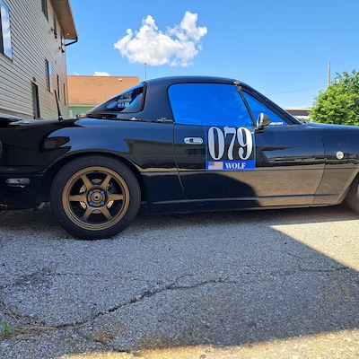 Race Car Number Plate Permanent Vinyl or Reusable Magnet Custom Driver ...