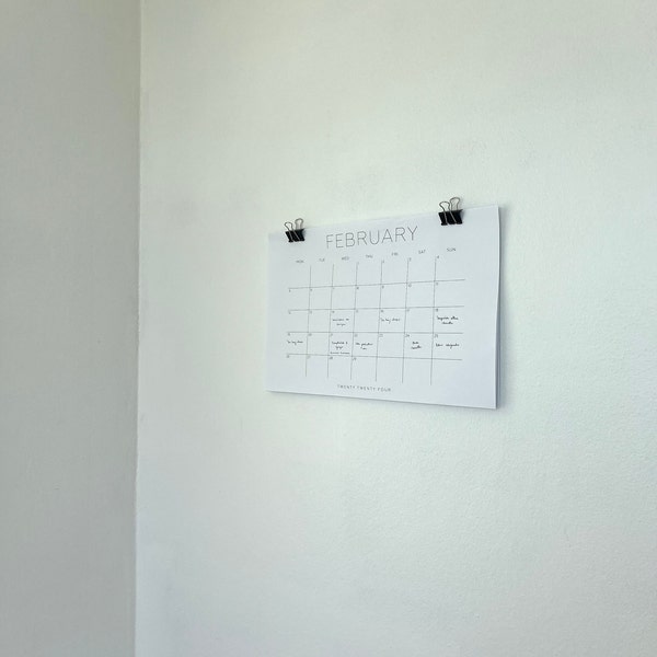 Printable Yearly Planner, Printable Year at A Glance Planner ...