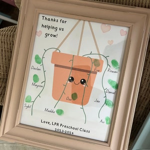 Sun Fingerprint Art Teacher Appreciation Gift, Printable 8x10 Editable ...