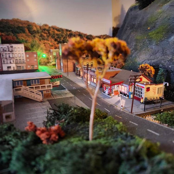 Paper Model Cardstock Buildings Downtown Apartments With Shops ...