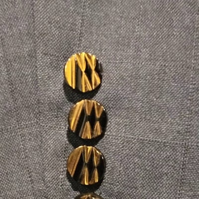 7 Vintage Antique Glass Jewel Mirror Buttons Original Card - Etsy