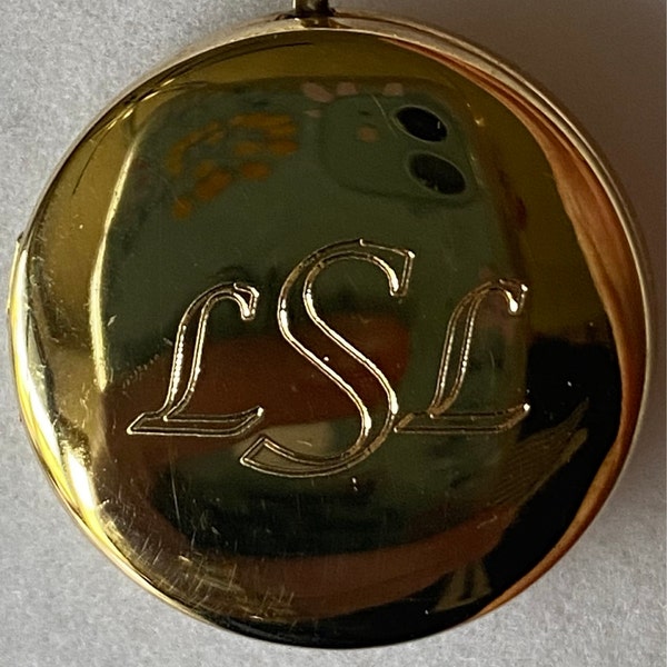 14K Gold Filled Round Photo Locket,custom Engraving,memorial Locket ...