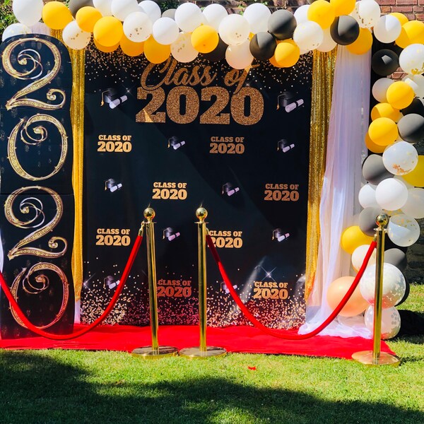 Graduation Step and Repeat, Class of 2020 Backdrop, Graduation ...