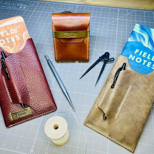Leather Field Notes Sleeve PDF Pattern: Minimalist Notebook Cover for 5 ...