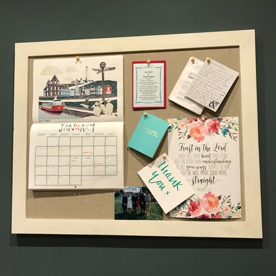 Hand Crafted Noticeboard / Bulletin Pin Board With Letter - Etsy UK