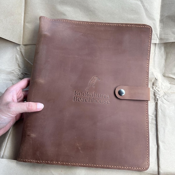 Left Handed Portfolio Personalized Leather Left Handed Notepad Folder ...