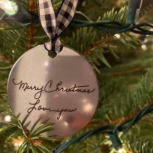 Your Handwritten Ornament personalized Christmas Ornaments - Etsy