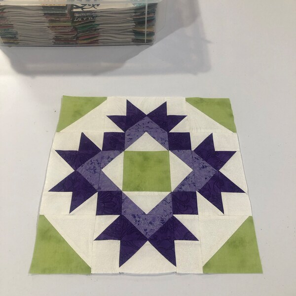 Digital PDF Quilt Block Pattern|thistle Bloom Quilt Block Pattern ...