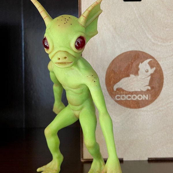 Hopkinsville Goblin of Kentucky, Mythical Green Alien Humanoid Art Doll ...