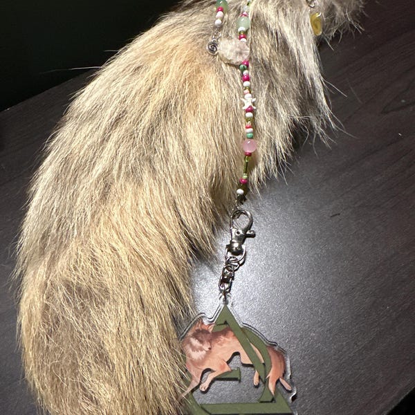 Custom Beaded Tail Keychain for Therians, Furries, Cosplay, Alternative ...