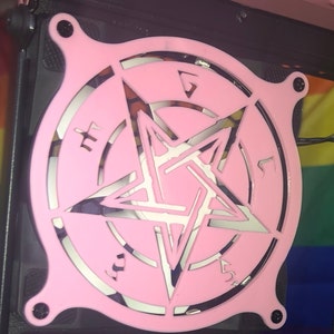 Pentagram / Pentacle Gaming Computer Fan Shroud / Grill / Cover Custom ...
