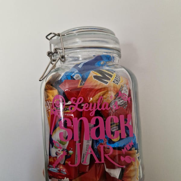 Personalised Sticker/label/decal for Sweet Jar... Add Your Own Name ...
