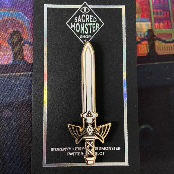 Monochrome Master Sword Pin - Etsy