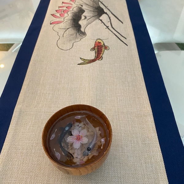 3D Resin Painting Yin Yang Aquarium, Resin Painting Kois, Cherry ...