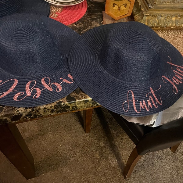 Beach Party Hat |birthday Girl Hat |birthday Favors | Bride Beach Hat ...