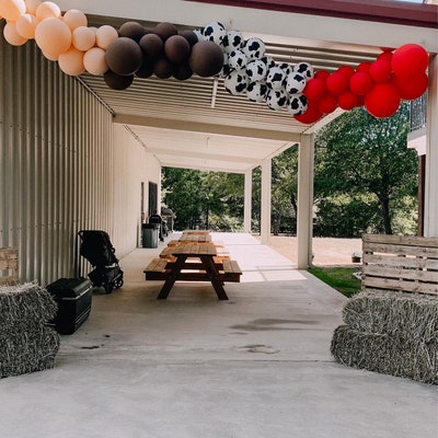 My First Rodeo Balloon Arch Western Theme, First Birthday, Red Bandana ...