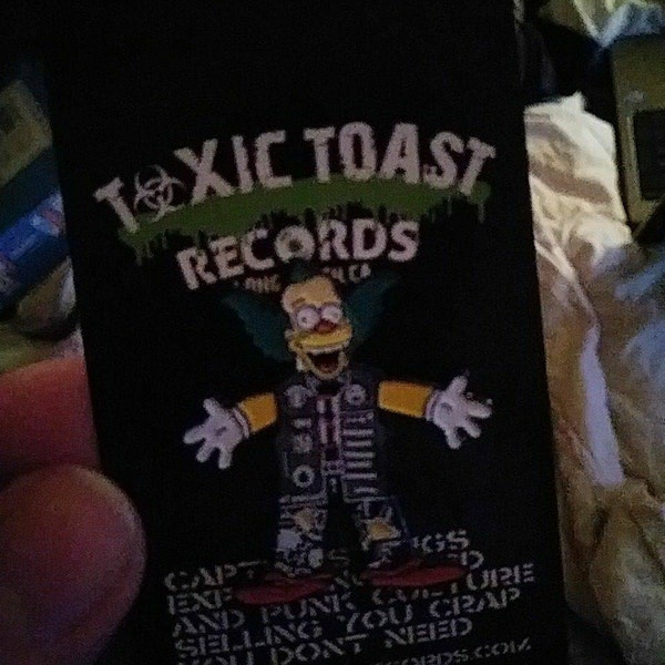 ENAMEL Krusty the Clown Parody / Crust Punk Pin - Etsy