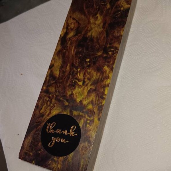 Amber Color. Stabilized Karelian Curly Birch Wood. - Etsy