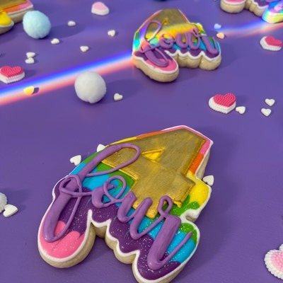 Number Four Cookie Cutter Birthday Number Plaque Number 4 Numbered - Etsy