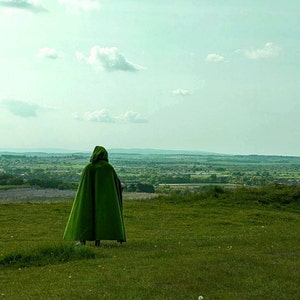 Navy Blue Velvet Wedding Cloak/cape With Hood and Blue /golden Trimming ...