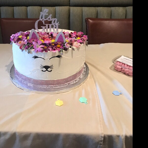 Kitty Cat Cake Topper, Birthday Cake Toppers, Birthday Cake, Smash Cake ...