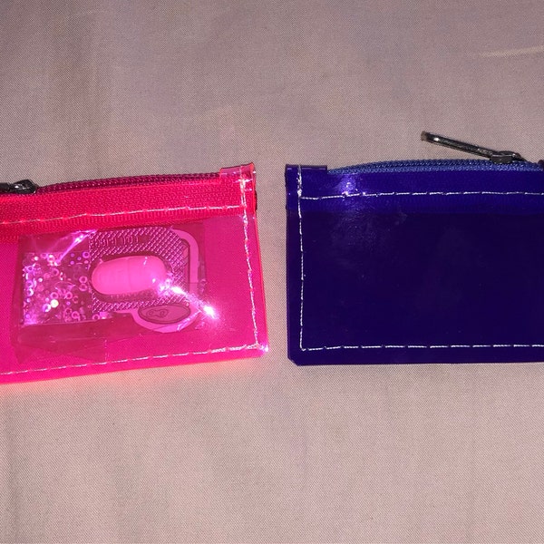 Micro Bag Organizer Set Vinyl Mini Pouches Small Zipper Coin Pouch Set ...