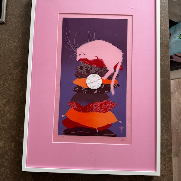 Dumbfounded Hand-printed Linocut Art 29x45,5 Cm - Etsy