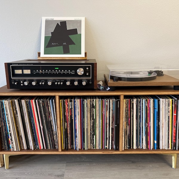 The "headliner" WALNUT Edition Vinyl Record Storage Cabinet - Etsy