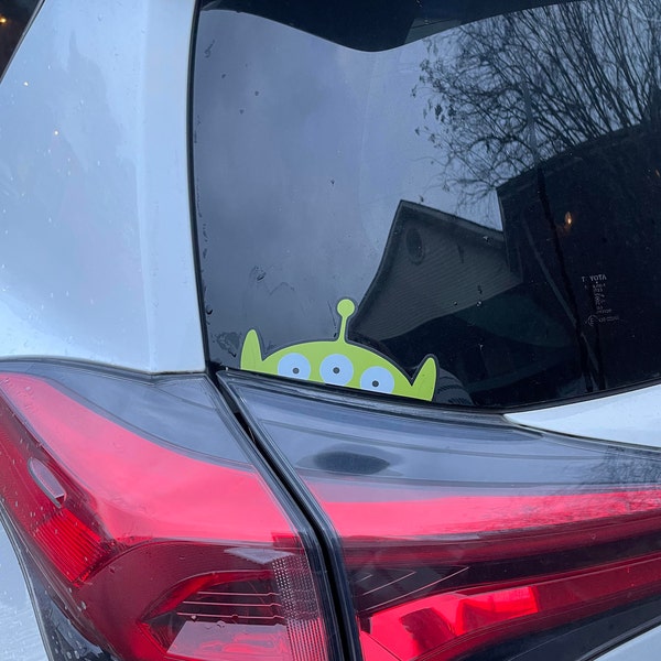 Toy Story Alien Peeker Transparent Car Decal/pixar Peekaboo Window ...
