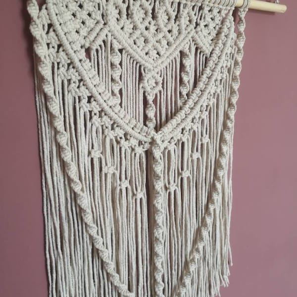 Macrame PATTERN - Written PDF and Knot Guide, Diy Macrame Wall Hanging ...