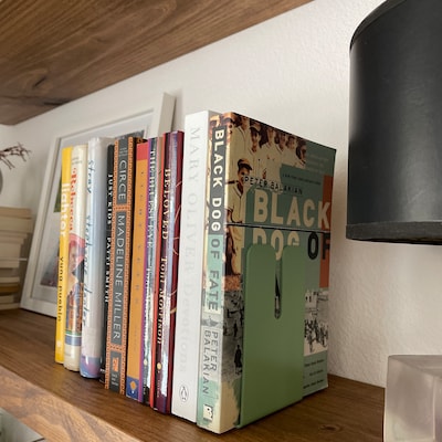 Sage Green Metal Wall Shelf, Modern Floating Shelf, Bent Metal Shelf ...