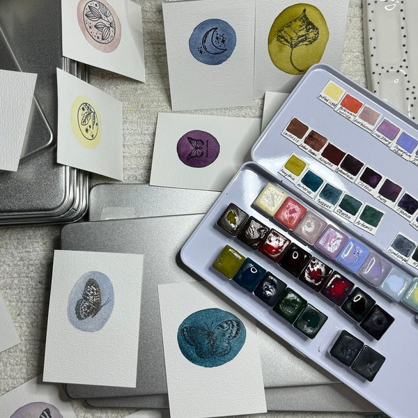 The Galatea Palette- a Set of Enchanted Handcrafted Watercolours - Etsy