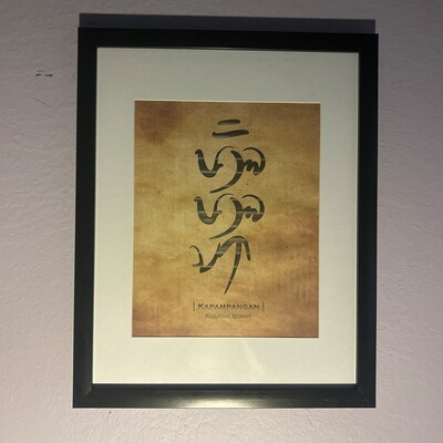 Baybayin Kulitan Script kapampangan Filipino Wall Art Phillippines ...
