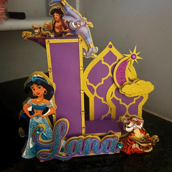 Princess Jasmine 3D Letter - Etsy