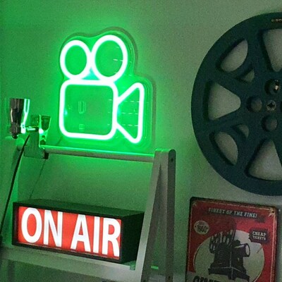Video Camera Neon Sign,video Camera Decor,camera Neon Sign,camera Neon ...