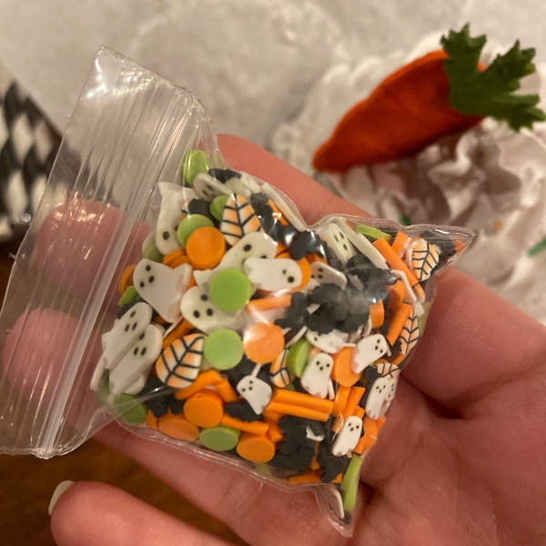 Graveyard Ghoulies Halloween Polymer Sprinkles Mix, Spooky Faux ...