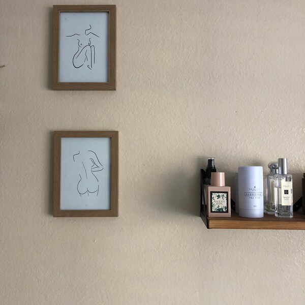 Half Back Line Drawing, Female Line Art, Abstract Art Print, Black and ...